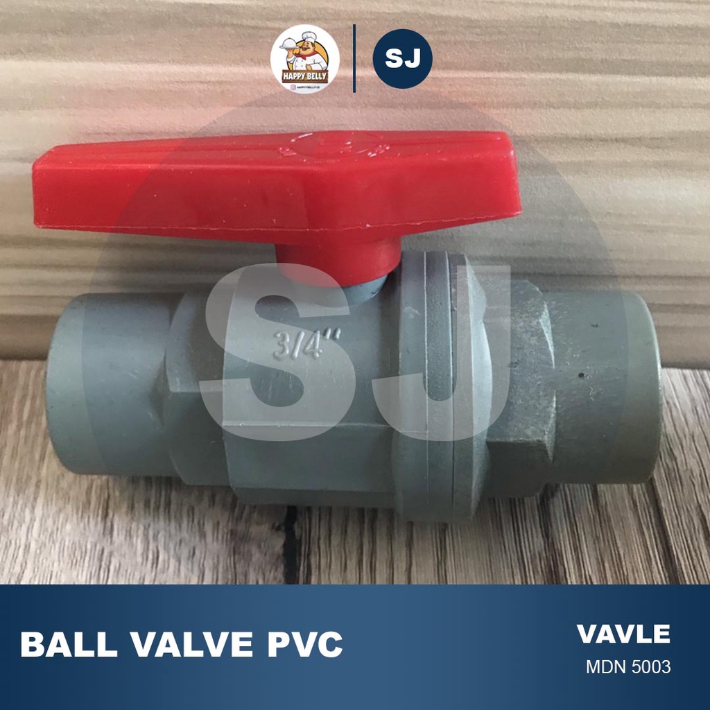 Jual STOP KRAN PVC MDN 3/4 INCHI / PVC BALL VALVE 3/4" | Shopee Indonesia