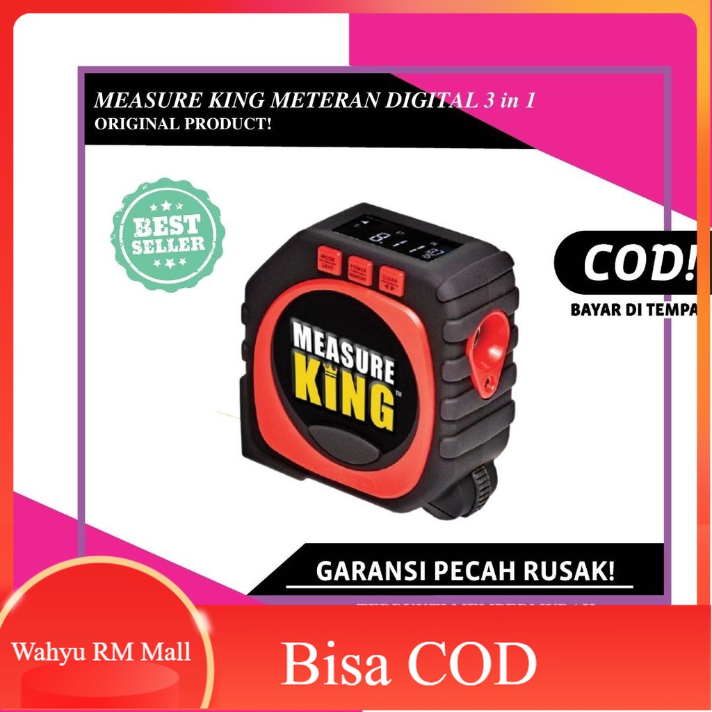 Jual Measure King Meteran Digital 3in1 Meteran Laser / Meteran Gulung ...