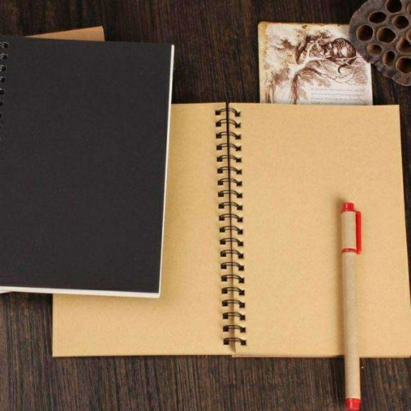 Jual Sketch book Buku Sketsa A5 Polos Craft Vintage Sektch book murah ...