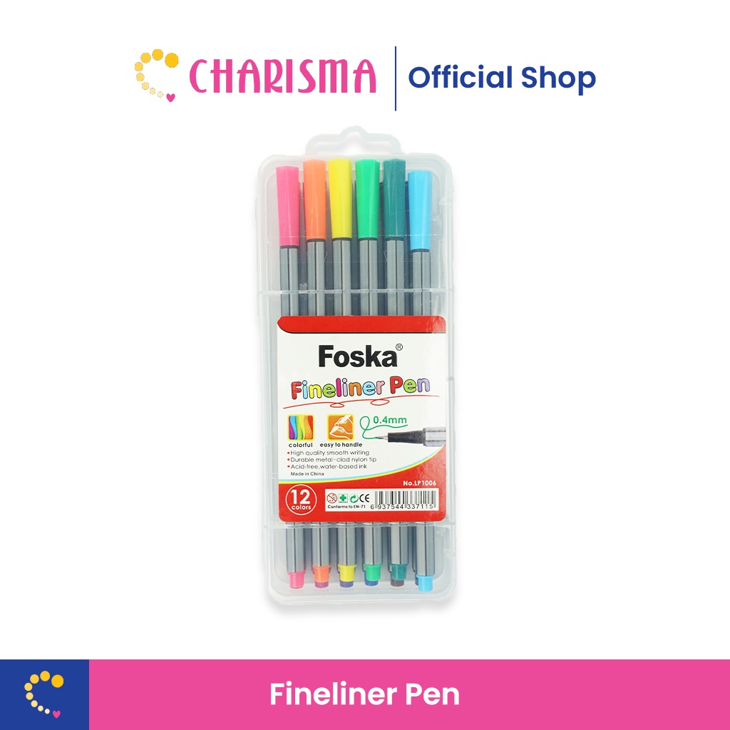 Jual Charisma Fineliner Pen Warna 0.4 mm - Penciltic 0.4 mm Foska ...