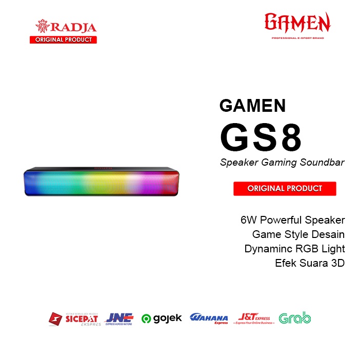 Jual Gamen GS8 Speaker Gaming RGB Light Excellent Bass Komputer Laptop ...