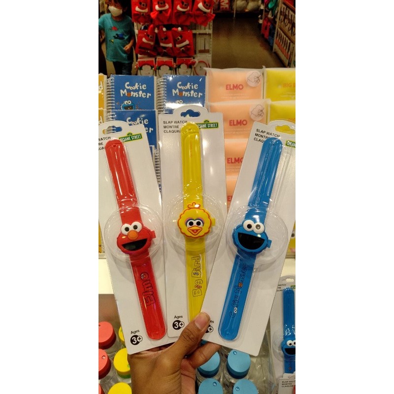 Jual Miniso Jam Tangan Anak SESAME STREET ELMO MONSTER COOKIES / SESAME ...