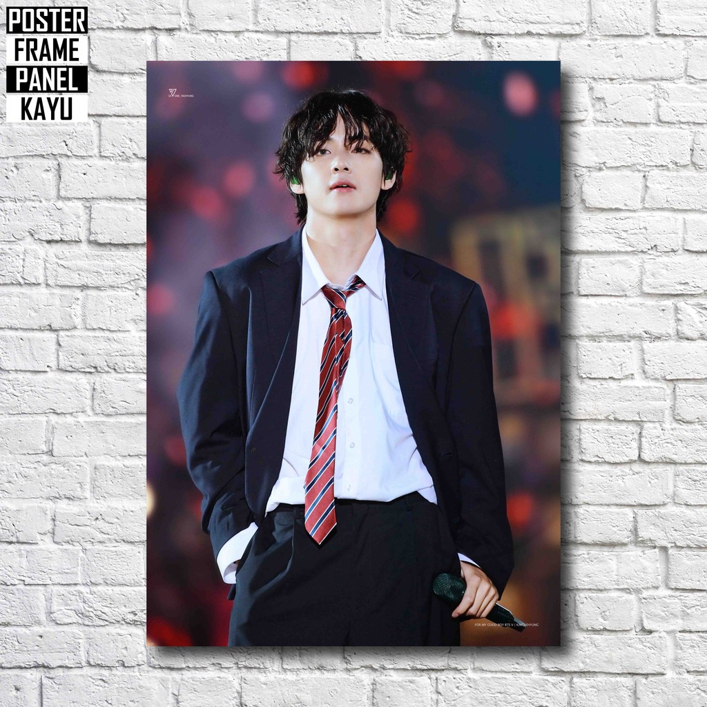 Jual Poster BTS V Frame Kayu Solid A4 V100 | Shopee Indonesia