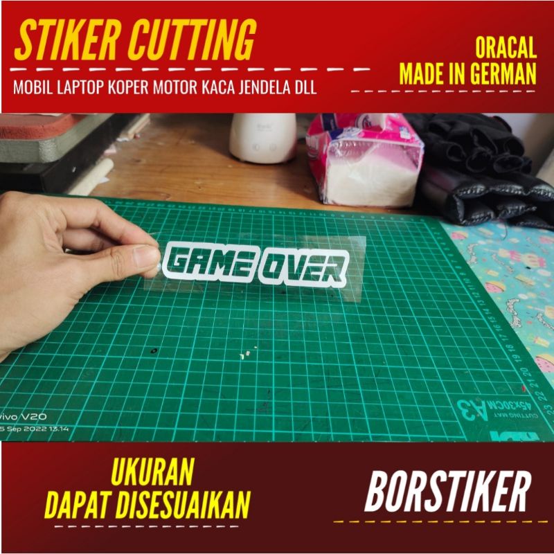 Jual STIKER GAME OVER 2 | STICKER CUTTING BAHAN ORACAL CUSTOM LOGO DLL ...