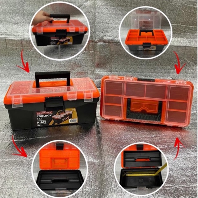 Jual toolbox 12.5”inci kotak kunci perkakas kecil tool box tempat tools ...