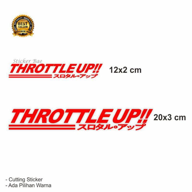 Jual stiker visor helm throttle up sticker cutting | Shopee Indonesia