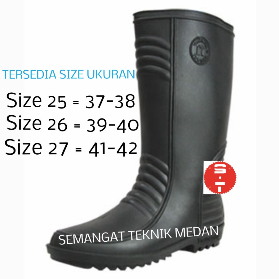 Jual RB2 SEPATU BOOT BOOTS KARET HITAM TINGGI SIZE 37 - 42 YUMEIDA RB 2 ...