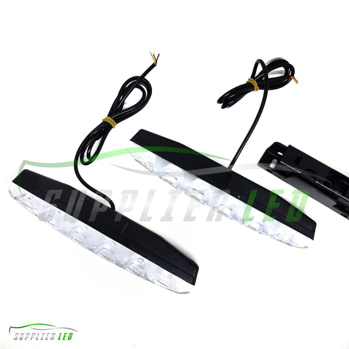 Jual Lampu LED DRL 6 Mata Motor Mobil Universal High Quality | Shopee ...