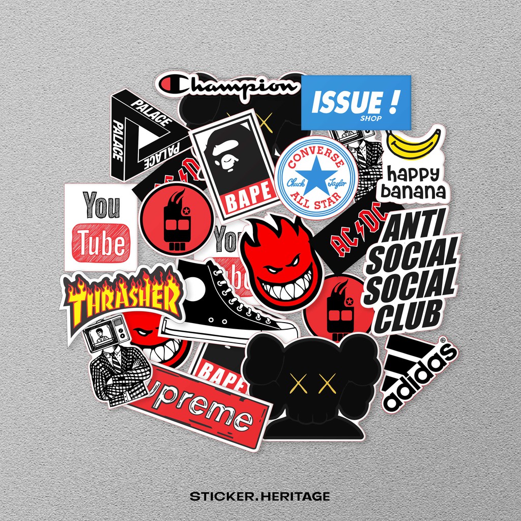 Jual Stiker Aesthetic brand hypbeast all star series sticker tumbler ...