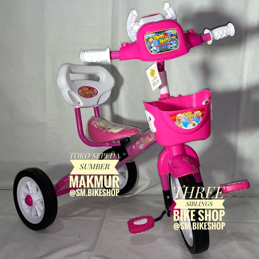 Jual SEPEDA RODA TIGA ANAK FAMILY UPIN IPIN WARNA PINK | Shopee Indonesia