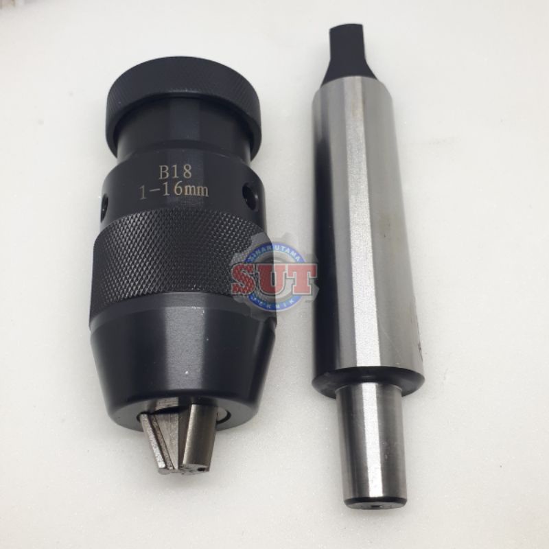 Jual Chuck drill 16mm + As MT4/MT3/MT2 KEYLEES Chuck bor penjepit mata ...