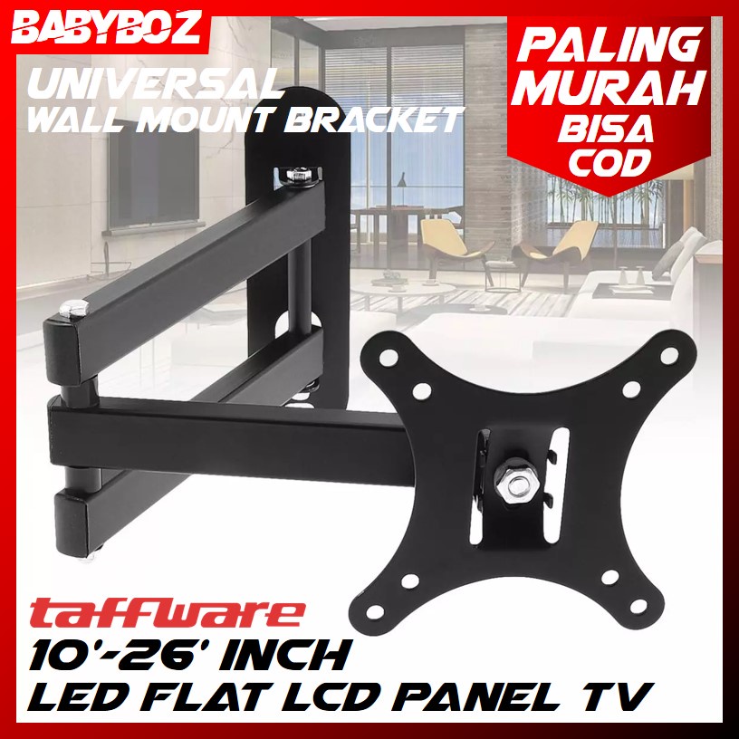 Jual BABYBOZ - Taffware Telescopic TV Bracket Breket Braket LED LCD ...