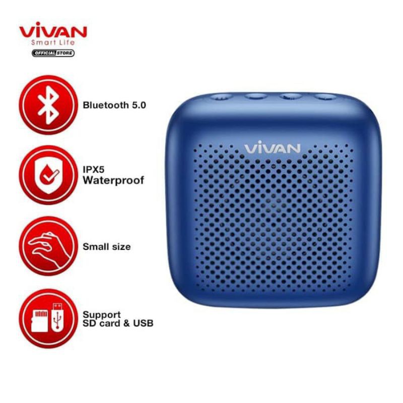 Jual Speaker bluetooth Vivan vs1 waterproof ipx5 garansi resmi vivan ...
