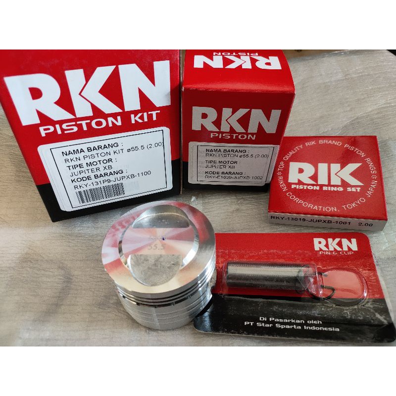 Jual Piston kit jupiter XB DOME JENONG RKN RIK RIKEN 53,5(std) 54(50 ...