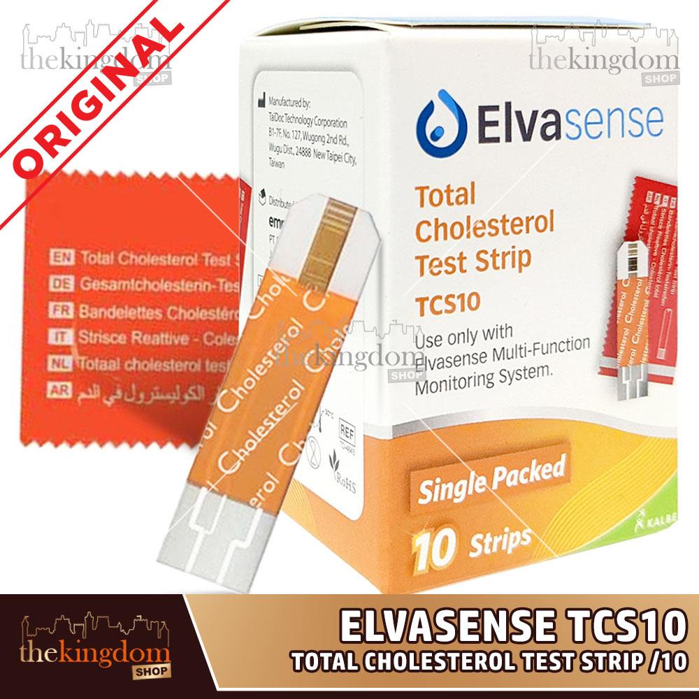 Jual Elvasense TCS10 Total Cholesterol Strip /10 Kolesterol Refill ...