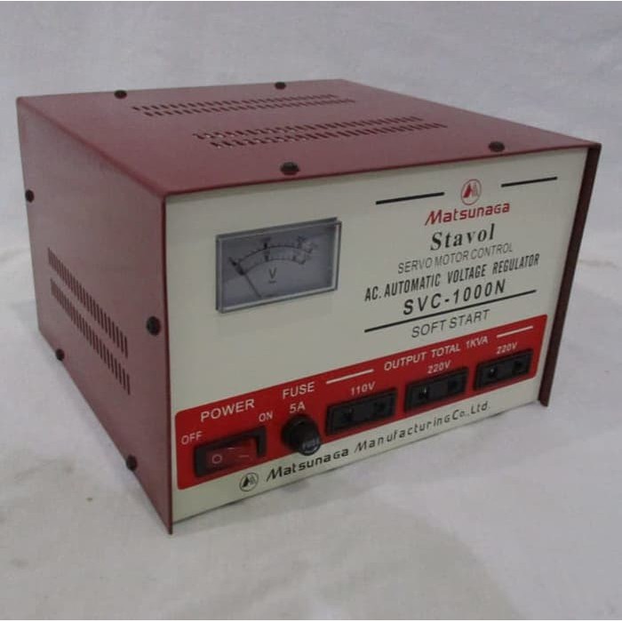 Jual Stabilizer MATSUNAGA Stavol 1000 watt Servo Motor/Soft Start/Regulator | Shopee Indonesia