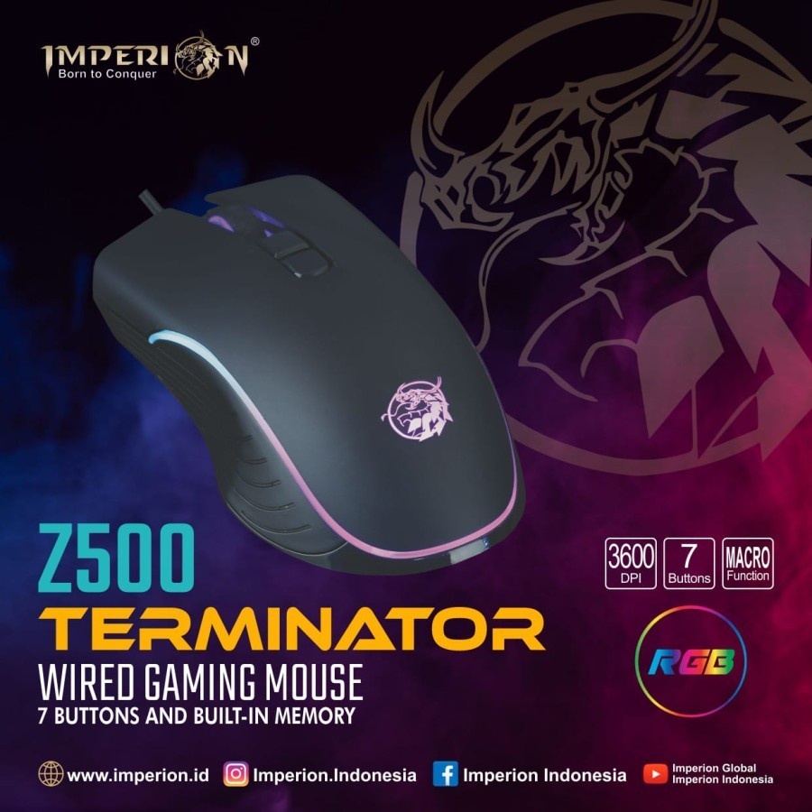 Jual Imperion Gaming Mouse Z500 Terminator | Shopee Indonesia