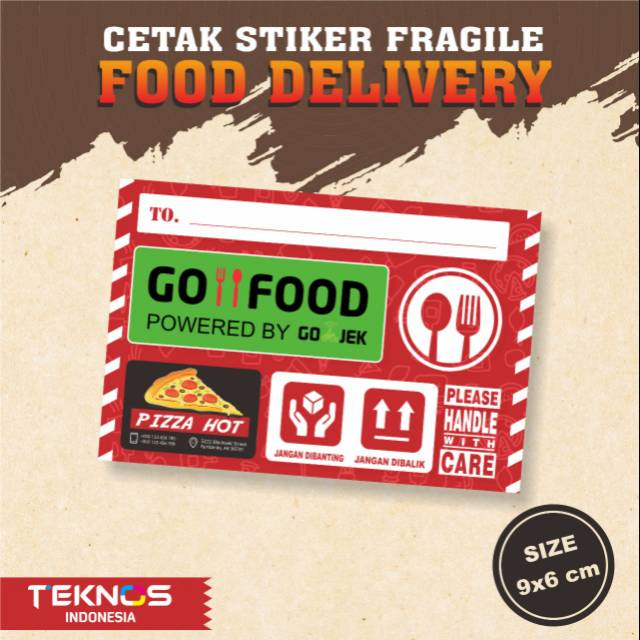 Jual STIKER FRAGILE MAKANAN DELIVERY GO FOOD CUSTOM | Shopee Indonesia