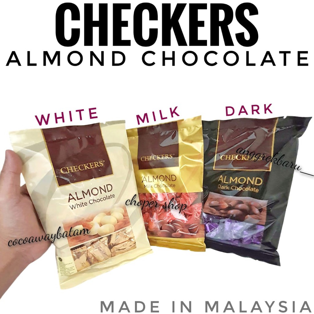 Jual Checkers Almond Bag Chocolate 150gram | Shopee Indonesia