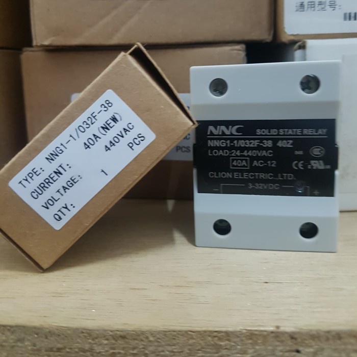 Jual NNC Single 1 PHASE SSR Solid State Relay , ( 3 - 32 VDC ) 40A 440VAC | Shopee Indonesia