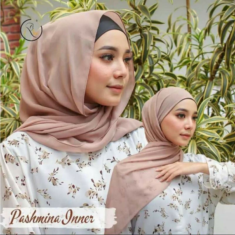 Jual Pashmina Inner Ceruty Babydoll | Pastan Inner Menyatu dengan ...