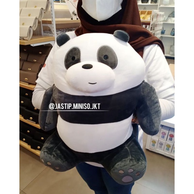 Jual MINISO 🆕 Boneka Tangan PANDA / PANPAN JUMBO We Bare Bears (sz.46cm ...