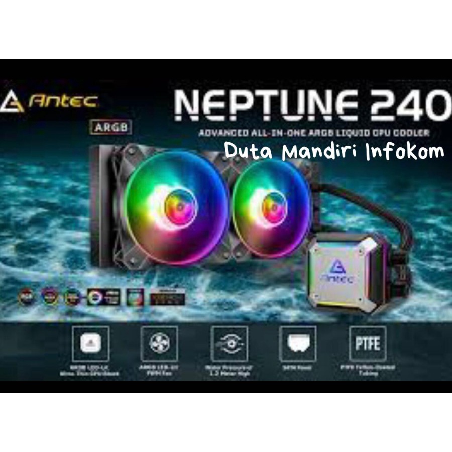 Jual Antec Neptune 240 ARGB - 240mm AIO ARGB Liquid CPU Cooler | Shopee ...