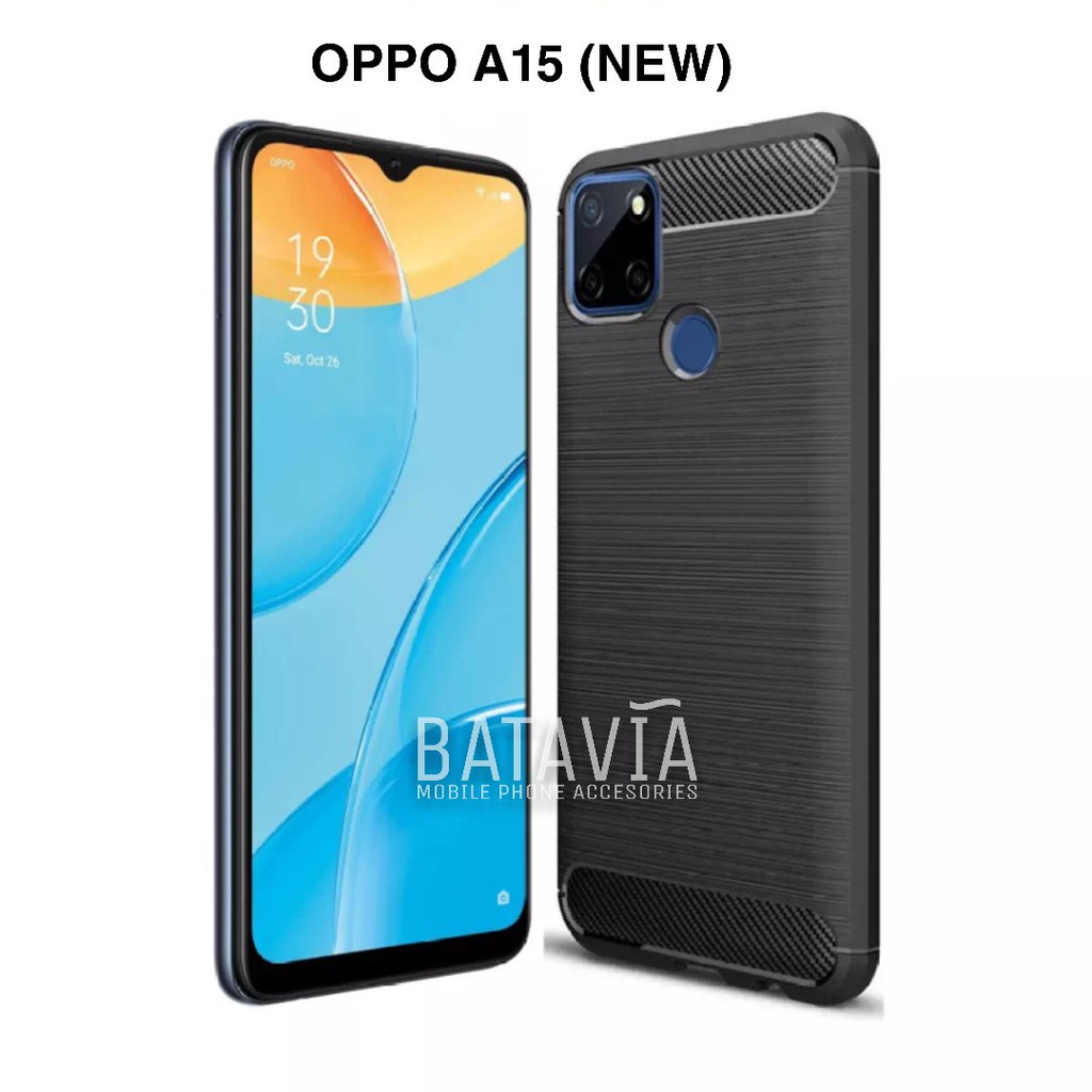 Jual Soft Case Oppo A15 Case Rugged Ipaky Black Carbon | Shopee Indonesia