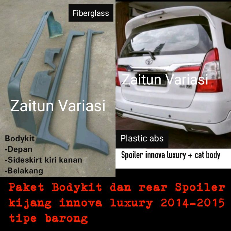 Jual Paket Bodykit & Spoiler Kijang innova luxury inova barong 2013 ...