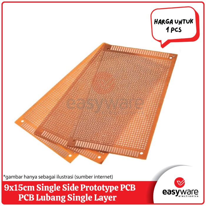 Jual PCB SINGLE SIDE 9x15cm PCB MATRIX 9x15 PCB LUBANG 9x15 cm | Shopee ...