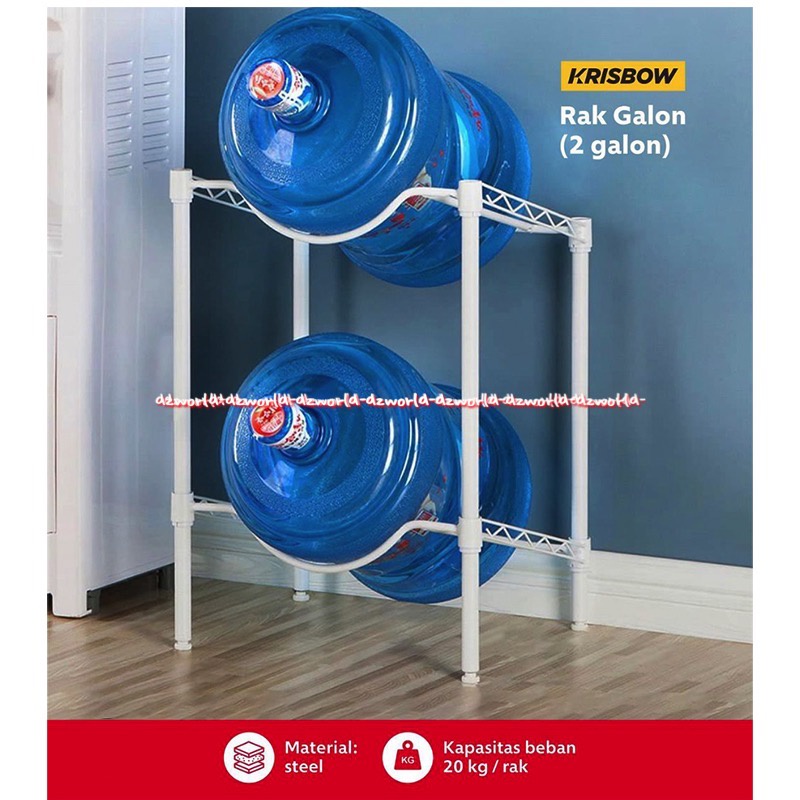 Jual Krisbow Rak Galon 2 Galon Tempat Tatakan Tempat Rack Galon Air ...