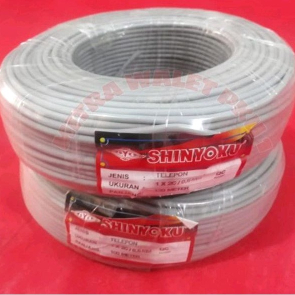 Jual KABEL TELEPON SHINYOKU 2C 100M / KABEL TELPON SHINYOKU 2C 100 ...