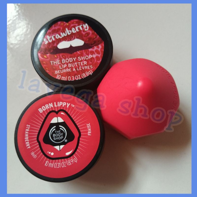 Jual the body shop lips blam 10ml strawberry (original ) | Shopee Indonesia