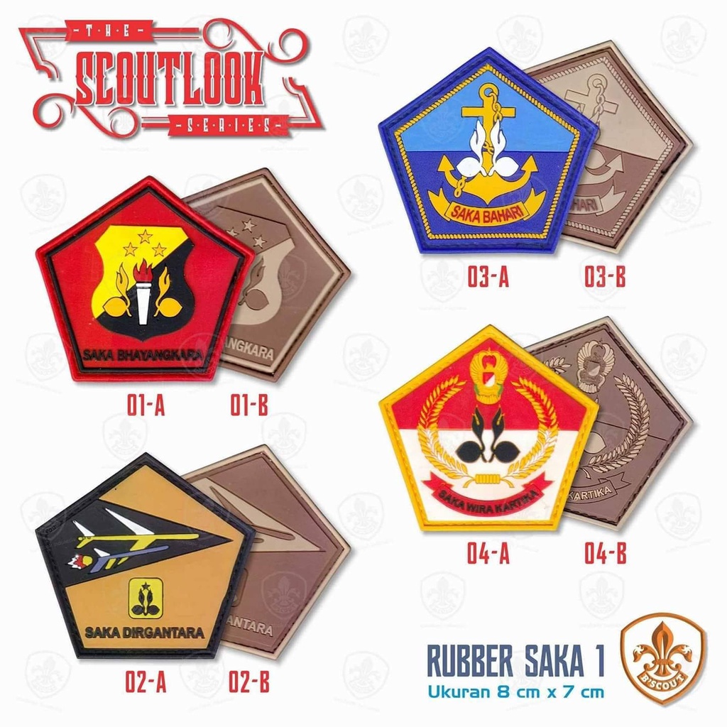 Jual Bscout Scoutlook Rubber Badge Saka Pramuka | Shopee Indonesia