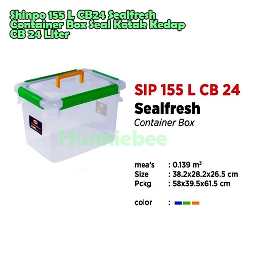 Jual Shinpo 155 L CB24 Sealfresh Container Box Seal Kotak Kedap CB 24 Liter | Shopee Indonesia