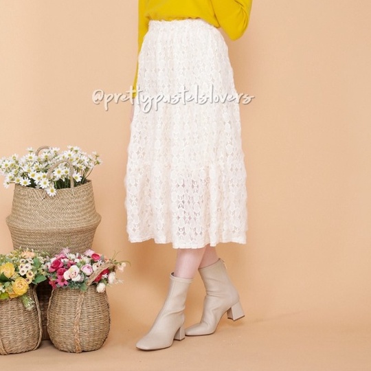 Jual Pretty Pastels - Rok Wanita (Sakura Lace) | Shopee Indonesia