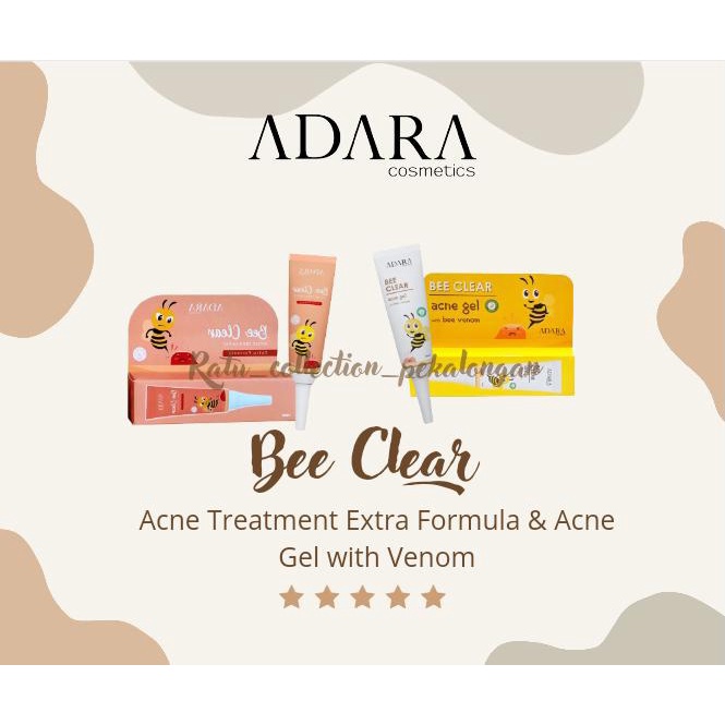 Jual ADARA Bee Clear Acne Treatment Extra Formula & Acne Gel With Venom ...