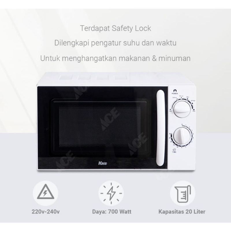 Jual Kris Microwave 20 Ltr - Putih | Shopee Indonesia