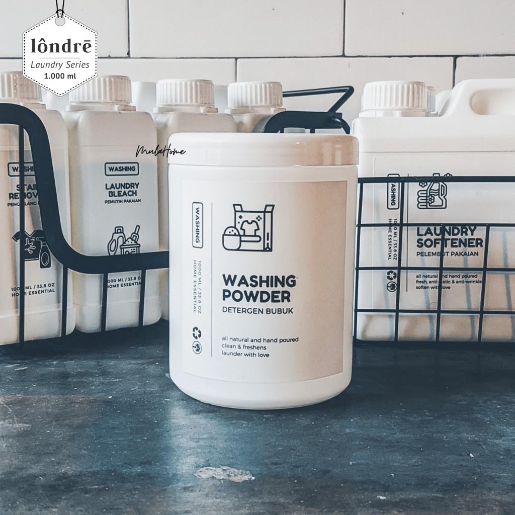 Jual LONDRe Laundry Detergent Bottle 1000 ml/1 Liter Botol Refill Tempat Deterjen Softener ...