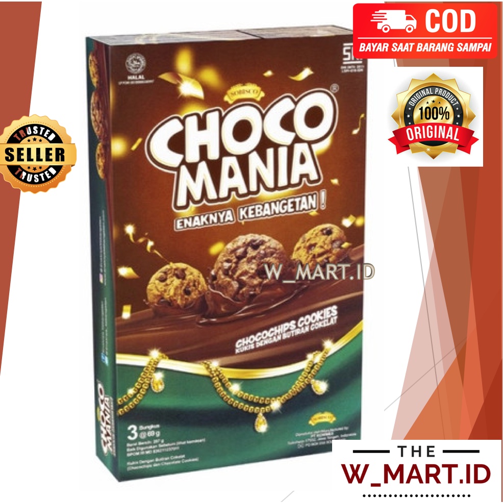 Jual CHOCO MANIA BISKUIT COKLAT CHOCO CHIPS KUE KERING LEBARAN HAMPERS VALENTINE 207 GR | Shopee ...
