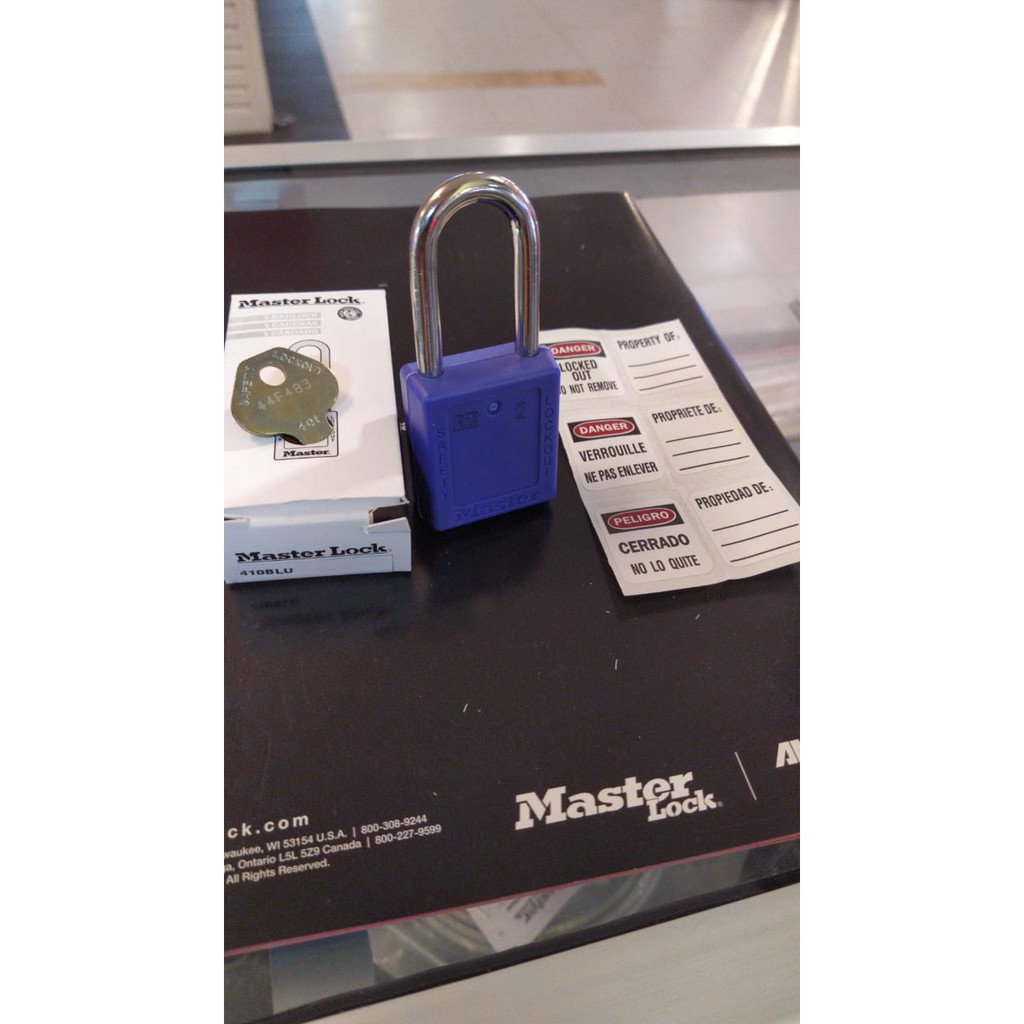 Jual Gembok Safety LOTO Master Lock 410 Blue Thermoplastic Padlock ...