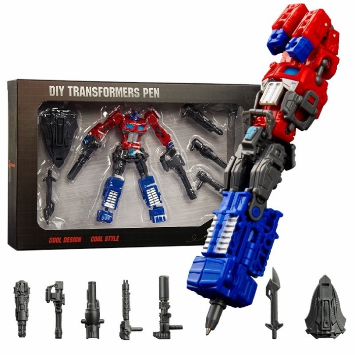Jual Jual DIY Transformers Pen Optimus Prime Action Figure | Shopee ...