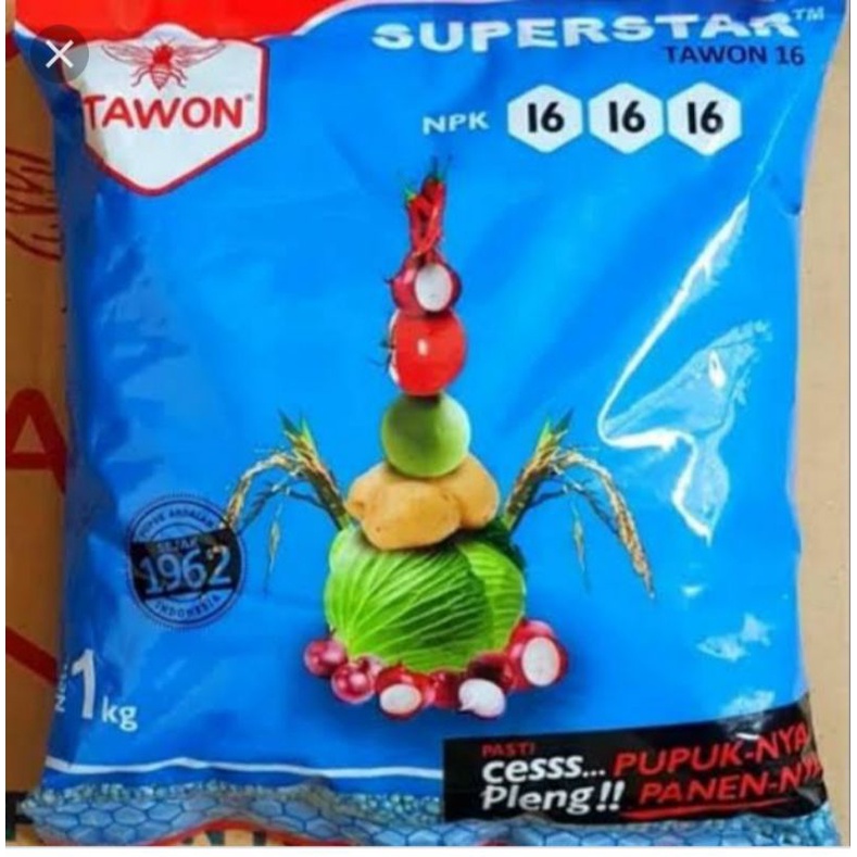 Jual PUPUK NPK 16 16 16 Super Star Cap Tawon Kemasan 1 kg | Shopee ...
