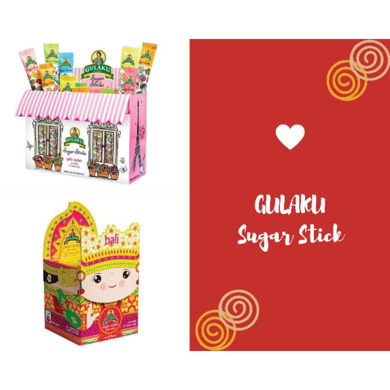 Jual Gulaku Sugar Stick Varian Bali/Paris 1 Box isi 75 Sachet @8gram ...