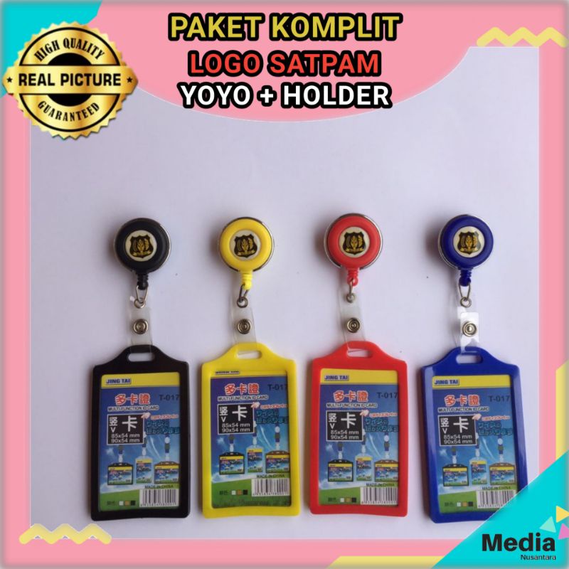 Jual Satpam Yoyo Id Card Holder Security Name Tag Paket Lengkap ...