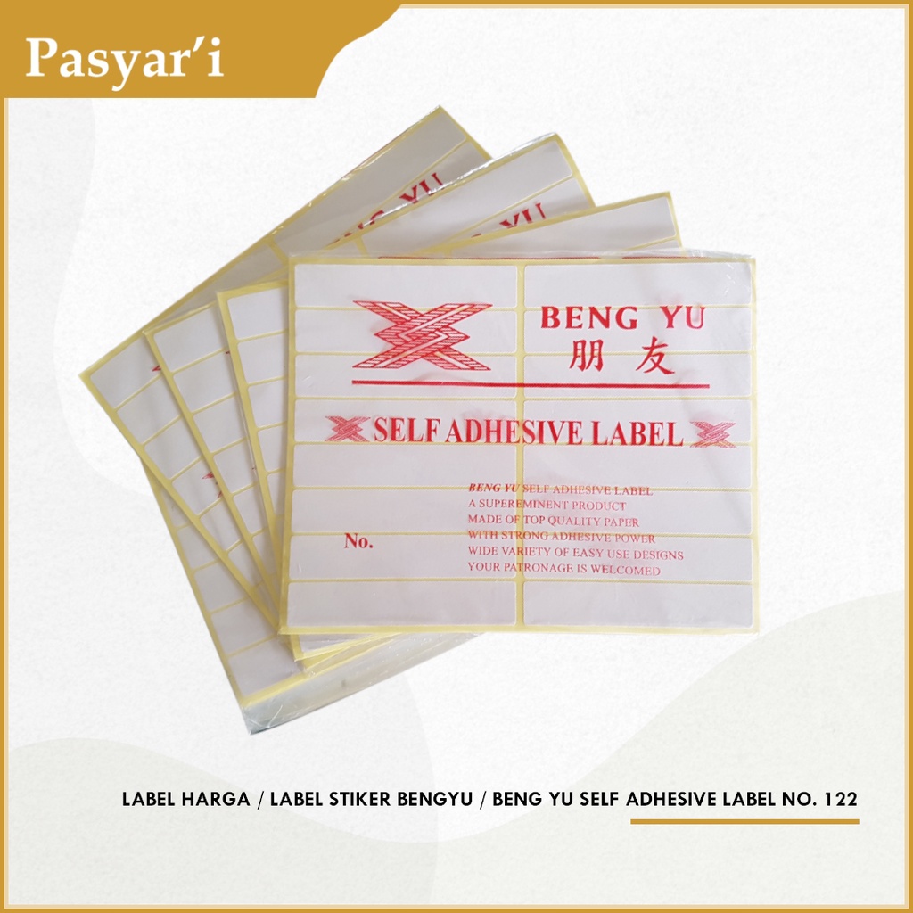 Jual Label Harga Label Stiker Bengyu Beng Yu Self Adhesive Label ...