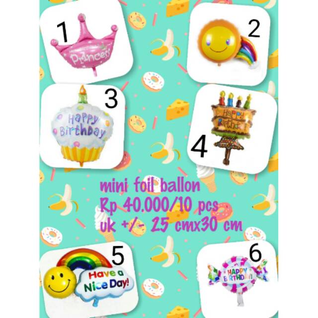 Jual 1p pcs Balon ultah/mini foil ballon hbd | Shopee Indonesia
