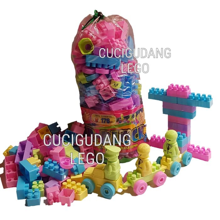 Jual Promo Beli Mainan Block Balok Lego Besar 176pcs Buat Anak Balita ...