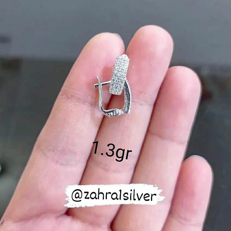 Jual Anting Jepit PERAK Asli Silver 925 Lapis Mas Putih ( terima jual kembali ) | Shopee Indonesia