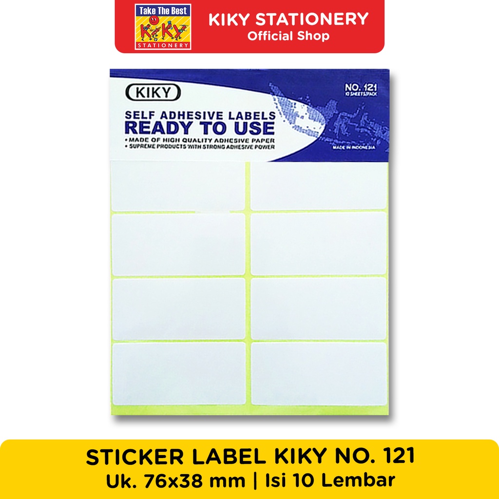Jual KIKY Sticker Label No. 121 - Isi 10 Lembar/Pak | Shopee Indonesia